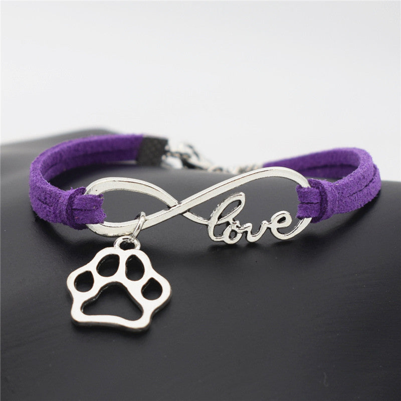 "Paw Print" Pet Love & Inifinity Charm Bracelet (10 Colors) – Crazy ...