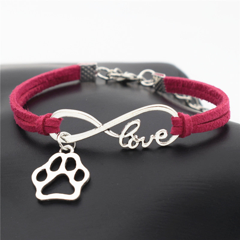 "Paw Print" Pet Love & Inifinity Charm Bracelet (10 Colors) – Crazy ...