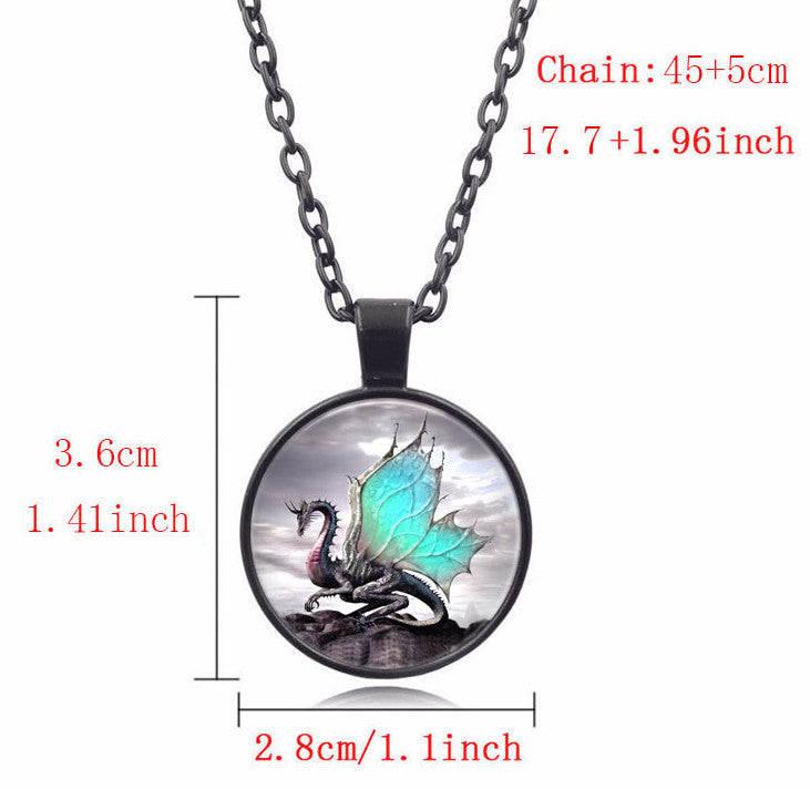 Dragon Fantasy Pendant Necklace (2 Colors) – Crazy Aunt Karen's
